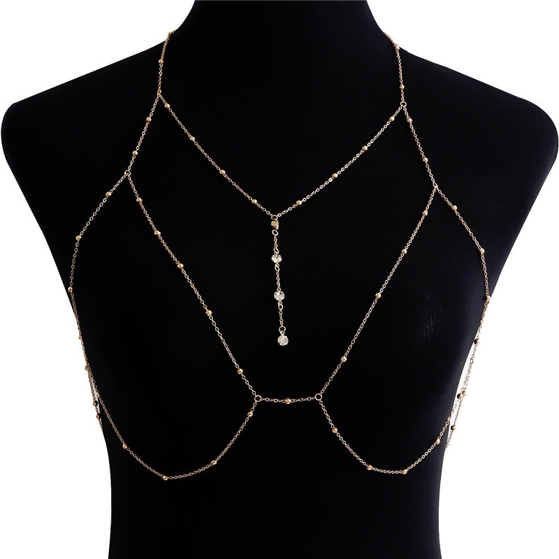 Exaggerated Delicate Crystal Body Chain for Women Tassel Beach Clothing ...