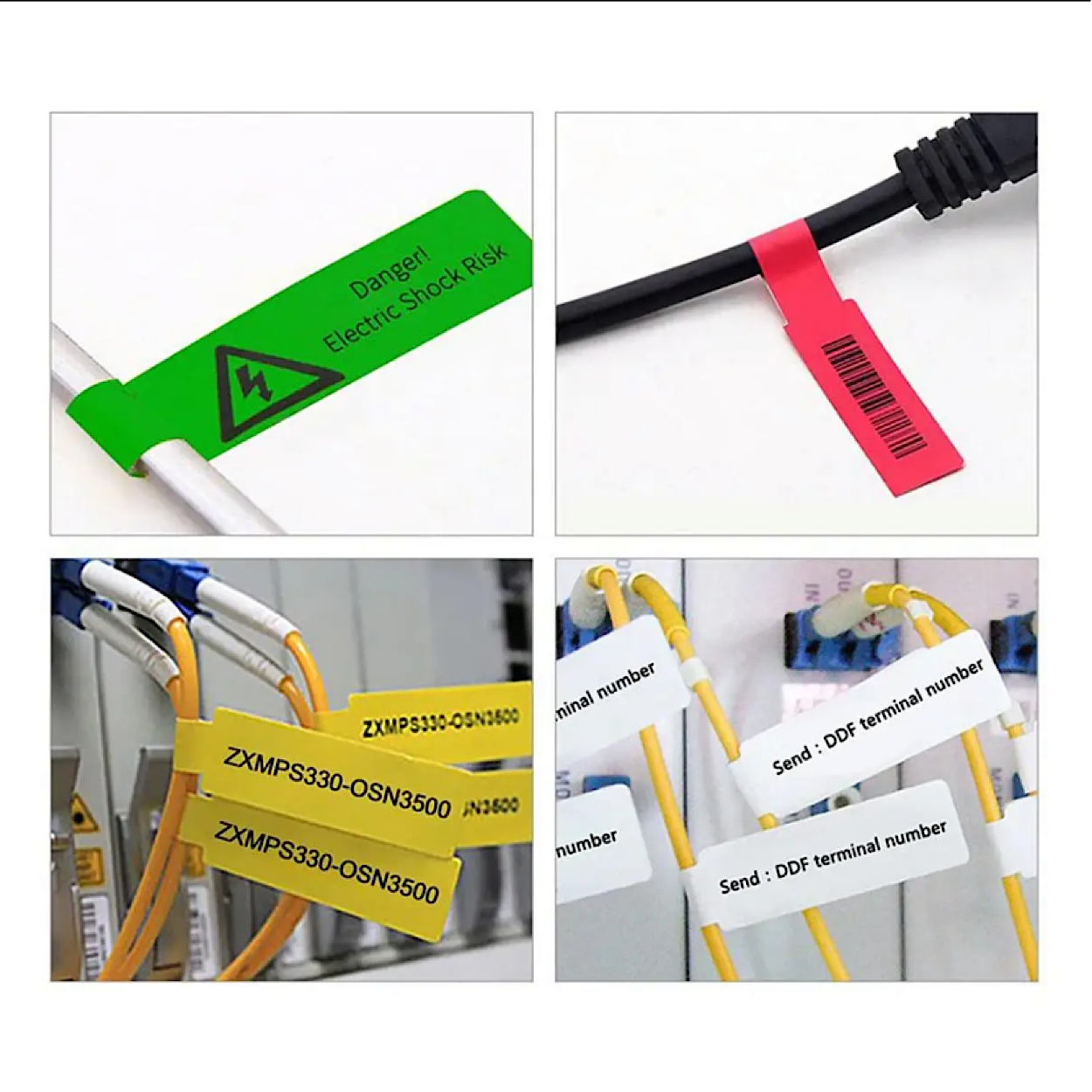 150Pcs/5 Sheets Cable Labels Wire Marking Network Waterproof Laser ...