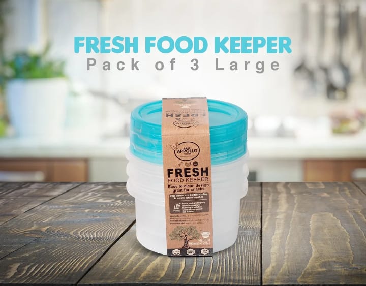 Pack of 3 Storage Container Box Set Plastic Storage Container Box with ...