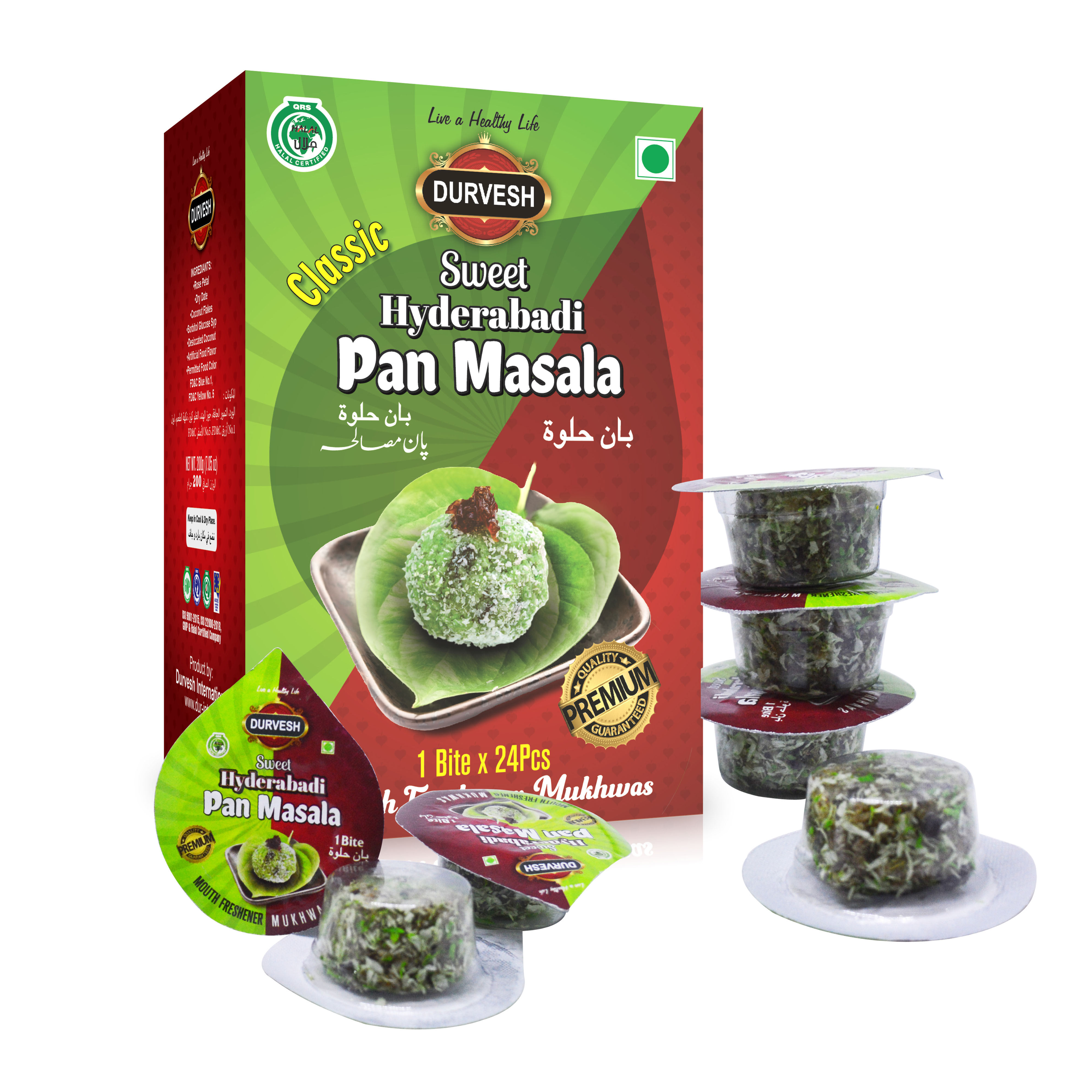 PAN MASALA DURVESH SWEET HYDERABADI PAN MASALA MOUTH FRESHENER 24 PC ...