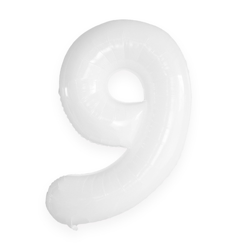 16Inch White Number Balloons 0-9 Large Digital Foil Helium Balloon ...