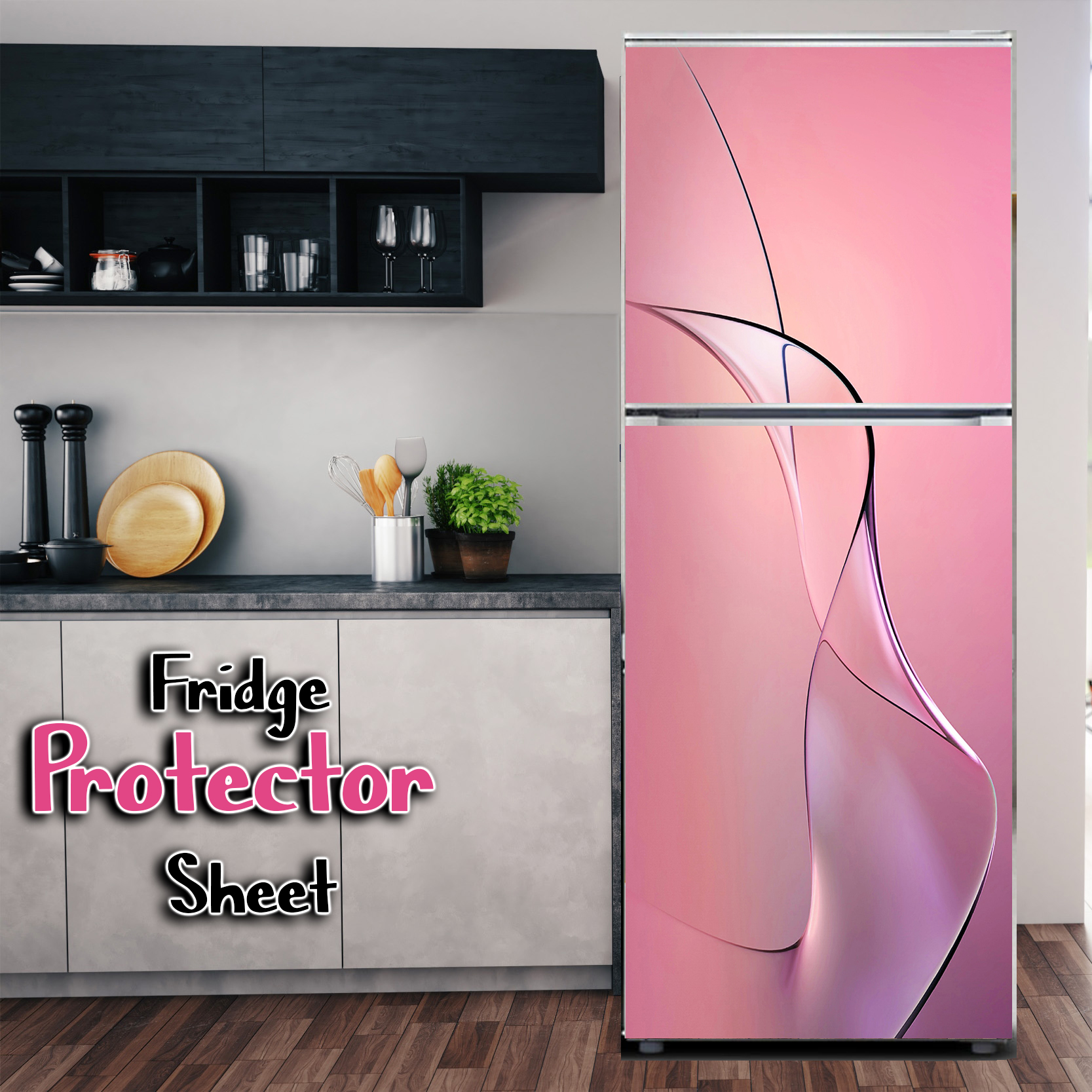 Food Fridge protector Sticker Sheet Waterproof for front door self ...