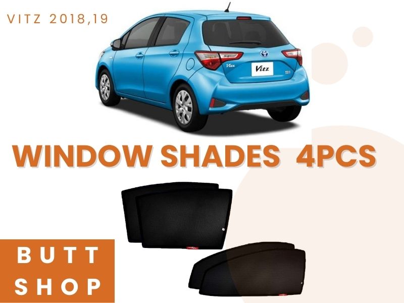 TOYOTA VITZ 2019 SUN SHADES / WINDOW CURTAINS / BLINDS (DARK) BLACK ...