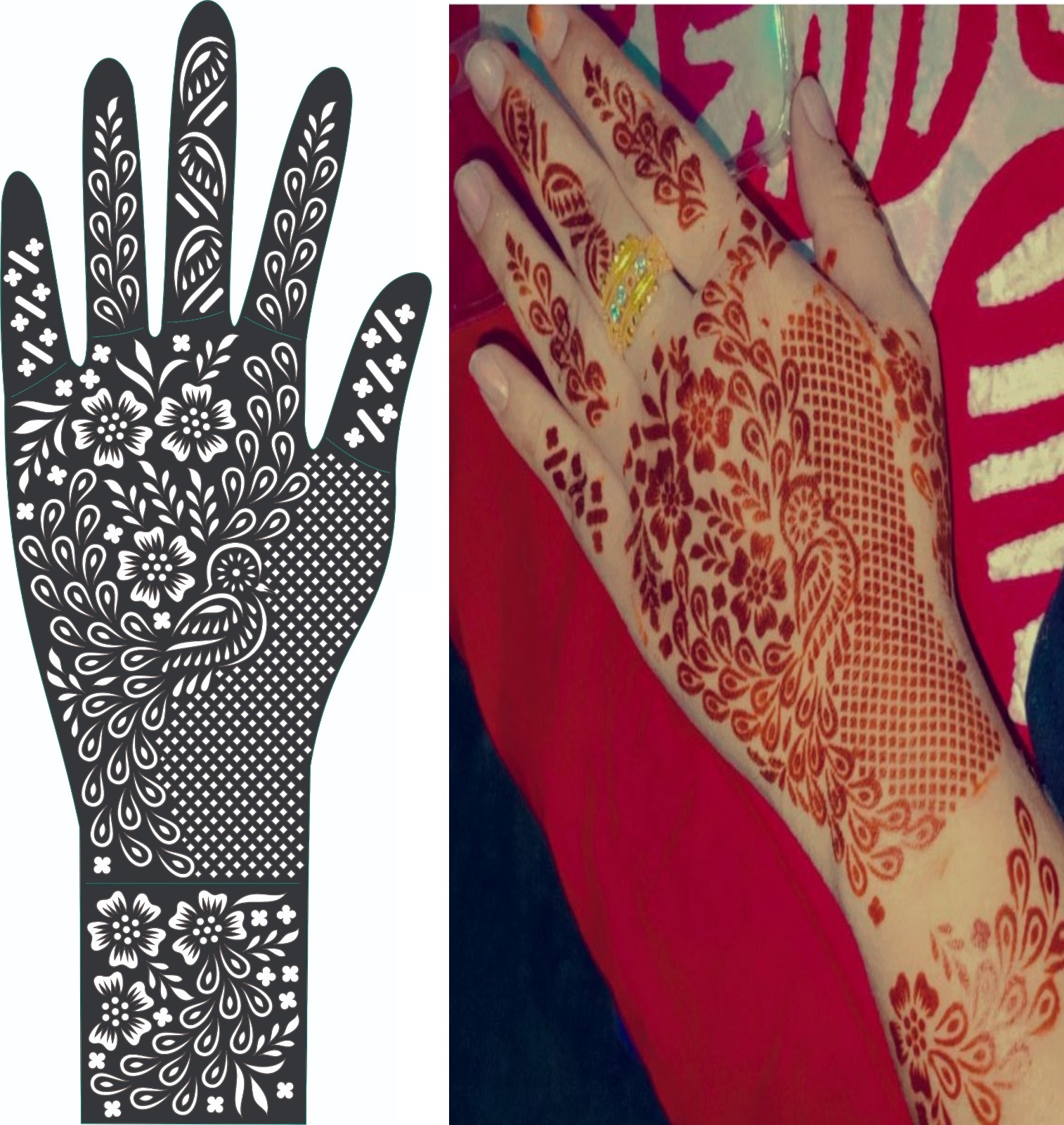 Mehndi sticker stencil designs | Daraz.pk