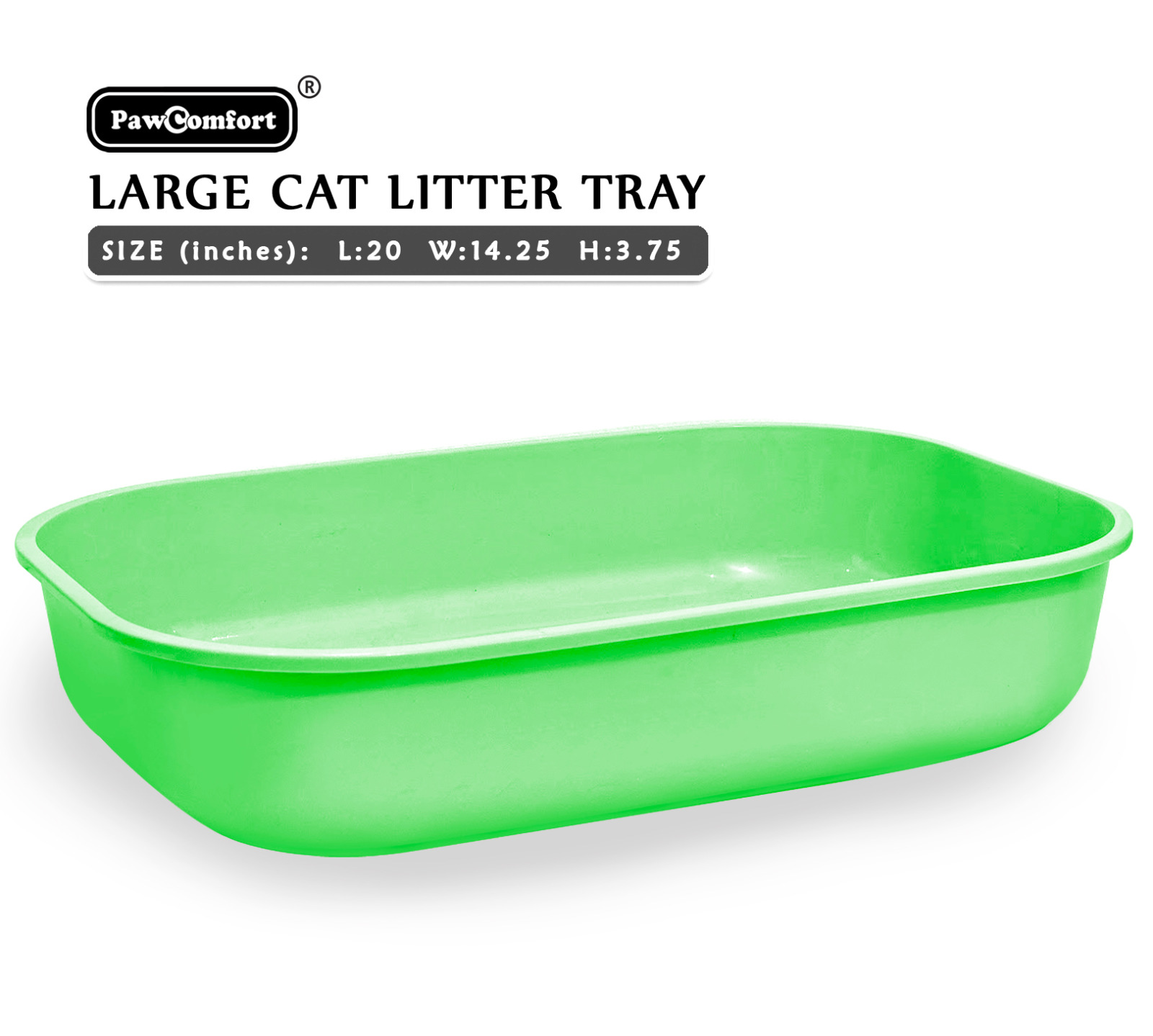 PawComfortm Cat Litter Tray with Scoop - Ideal size for adult cats ...