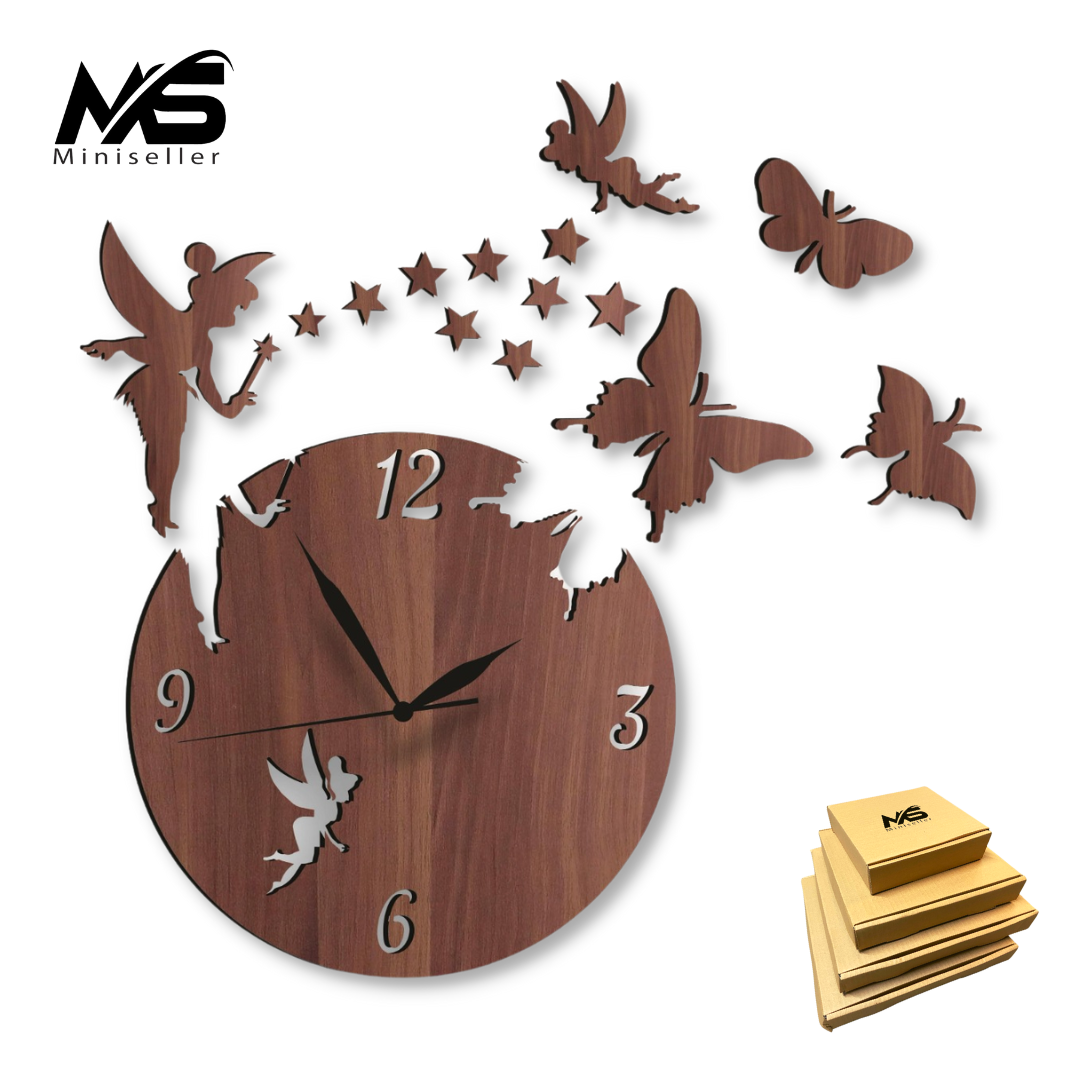 MS Mini Seller Wooden Fairy Clock / Fairy clock / wall clock / 12 ; 12 ...