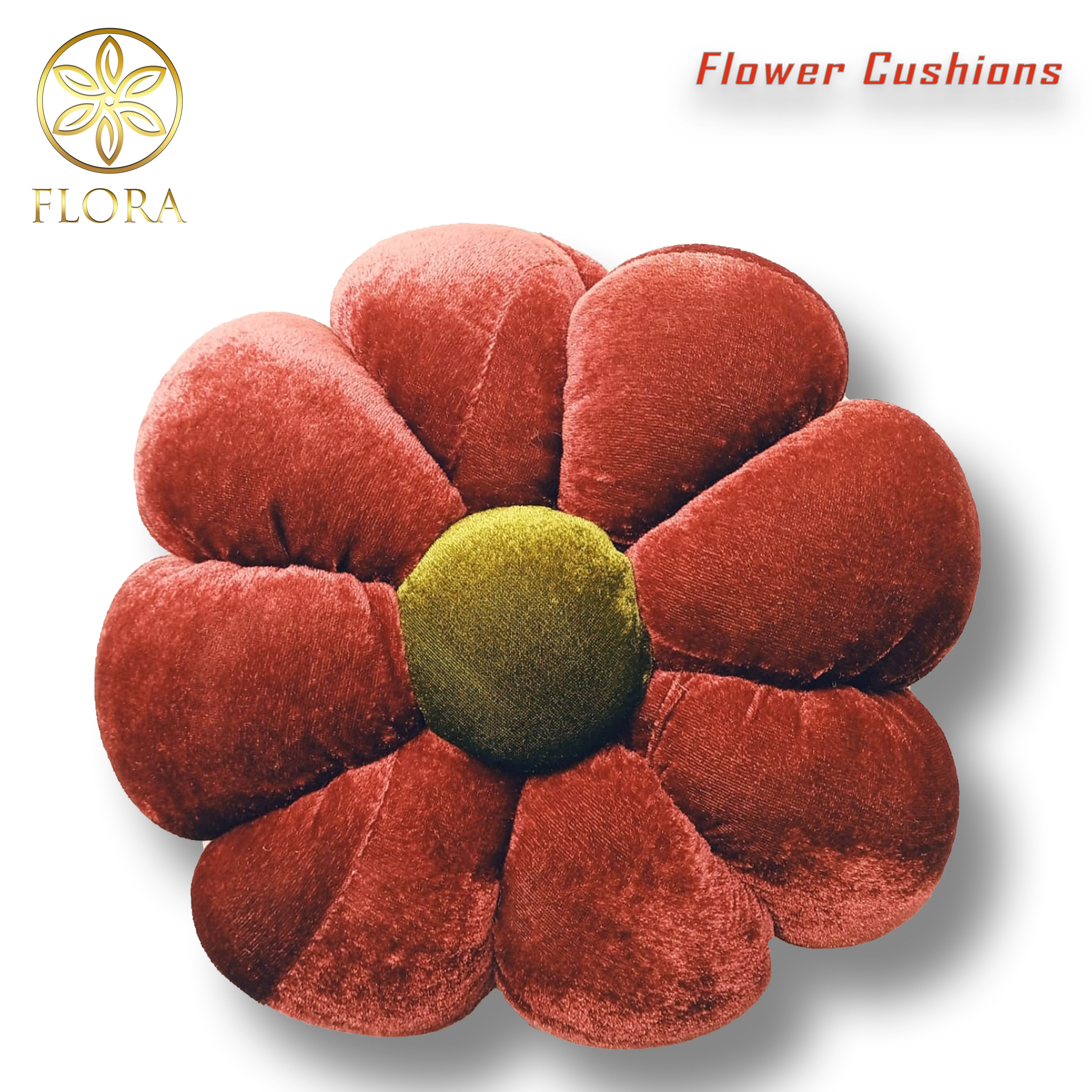 Velvet Round Flower Throw Pillow Cushion Decorative for Home Chair Bed Car Convenient | Flower ...