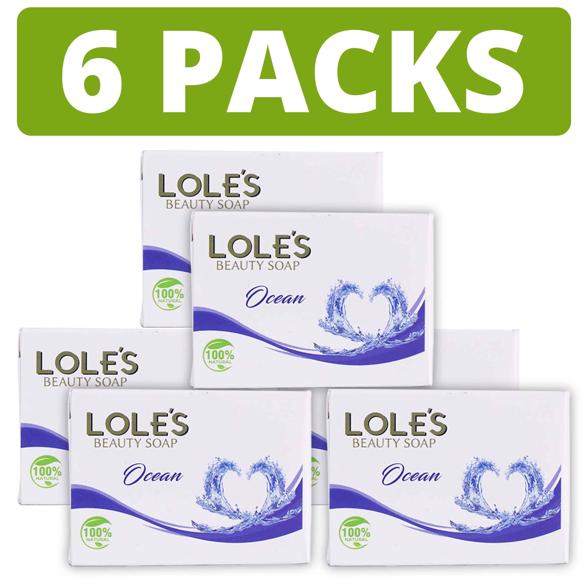 (Pack of 6) 𝐖𝐁𝐌 𝐋𝐨𝐥𝐞𝐬 Body Soap Bar - 75G Beauty Soap Natural Ocean ...