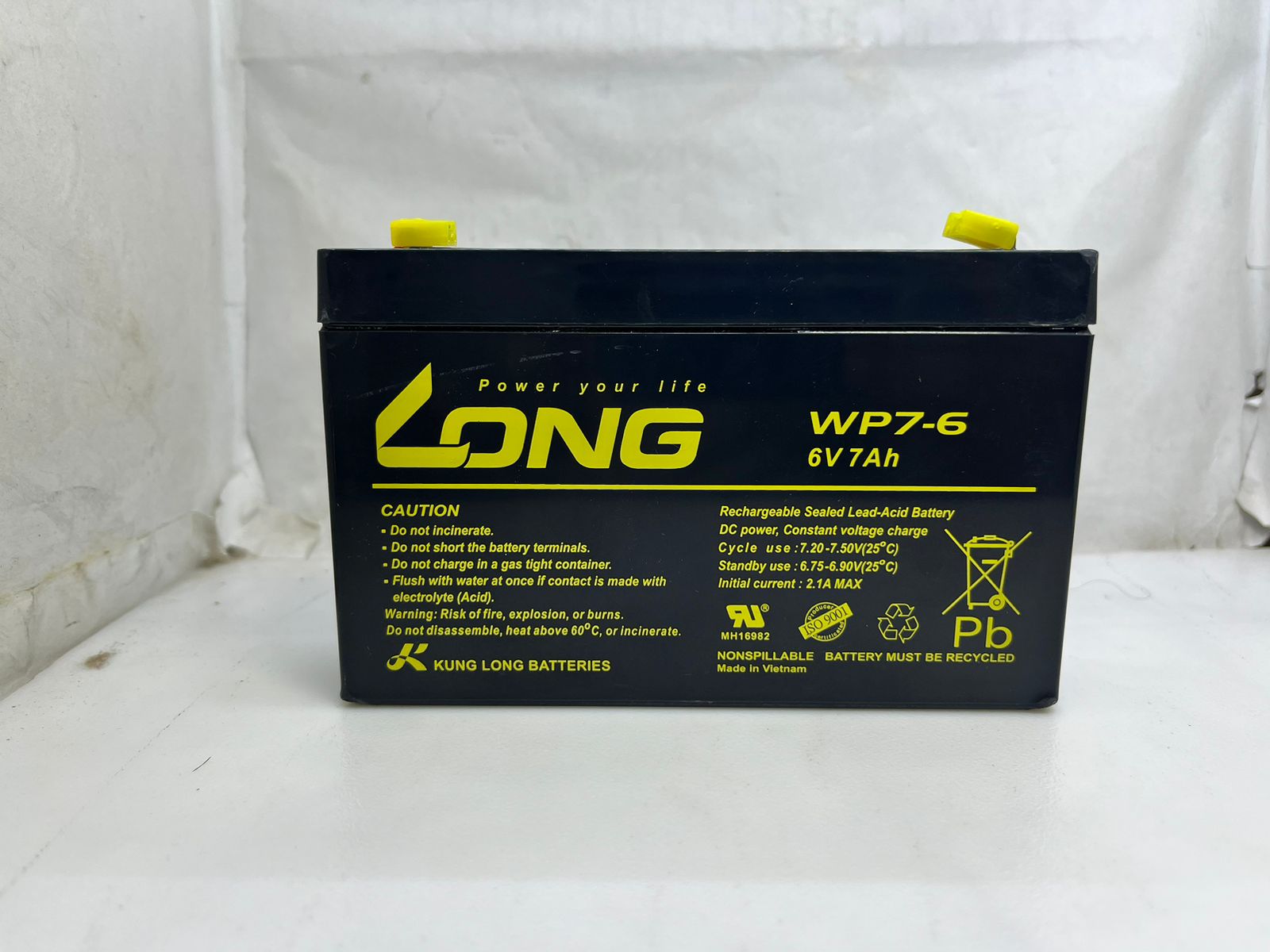 Long WP7-6, 6volt 7Amphare Rechargeable Sealed Lead Acid Battery Brand Warranty Best Price in ...
