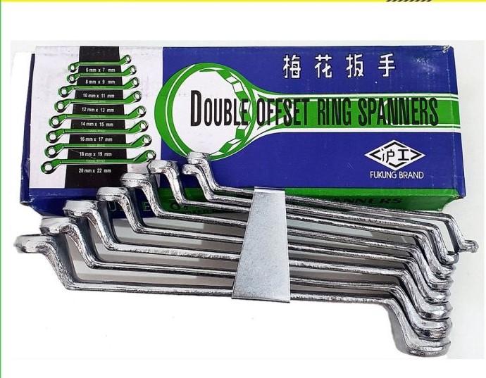 Double Offset Ring Spanners 8psc Set | Daraz.pk