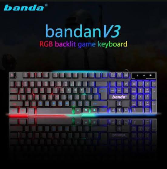 keyboard. Banda V3 semi mechanical RGB backlit gaming keyboard. | Daraz.pk