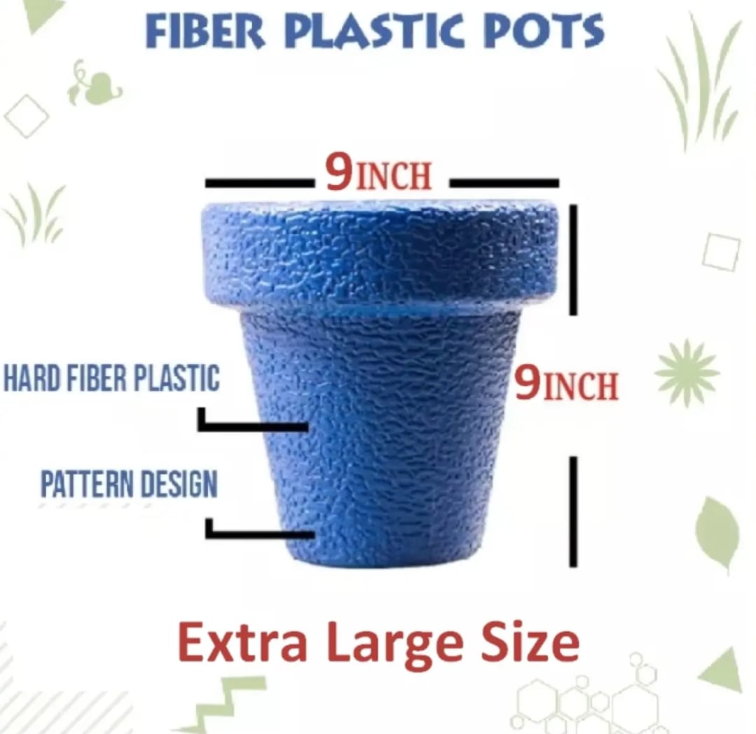 Pack of 4 Colorful Unbreakable Fiber Plastic Pots For Flowers & Plants ...