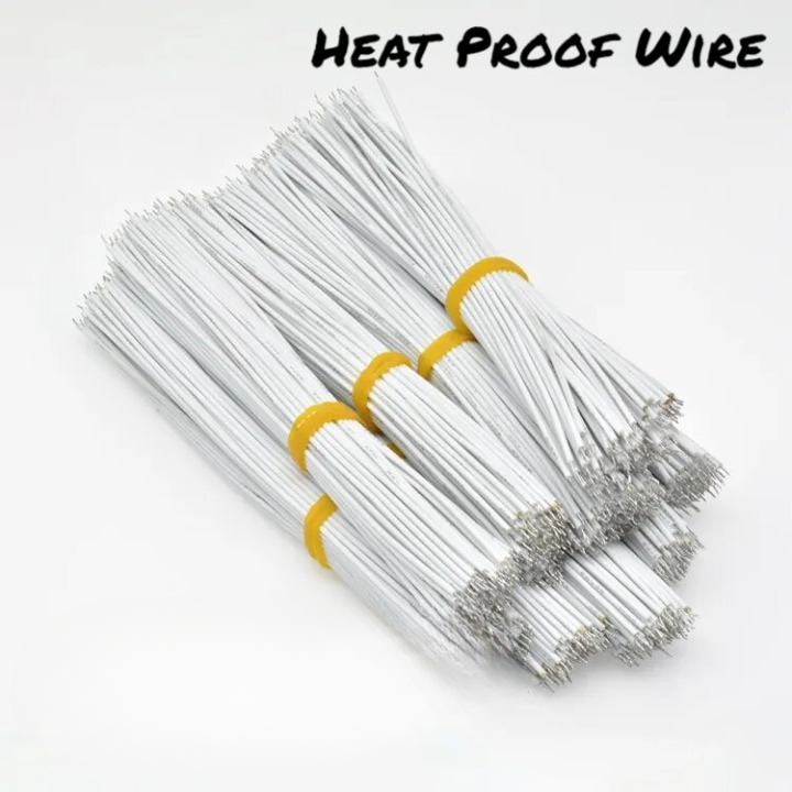 Pack of 25 Wires (Heat Proof Wires) 10cm HQ Copper Connecting Jumper ...