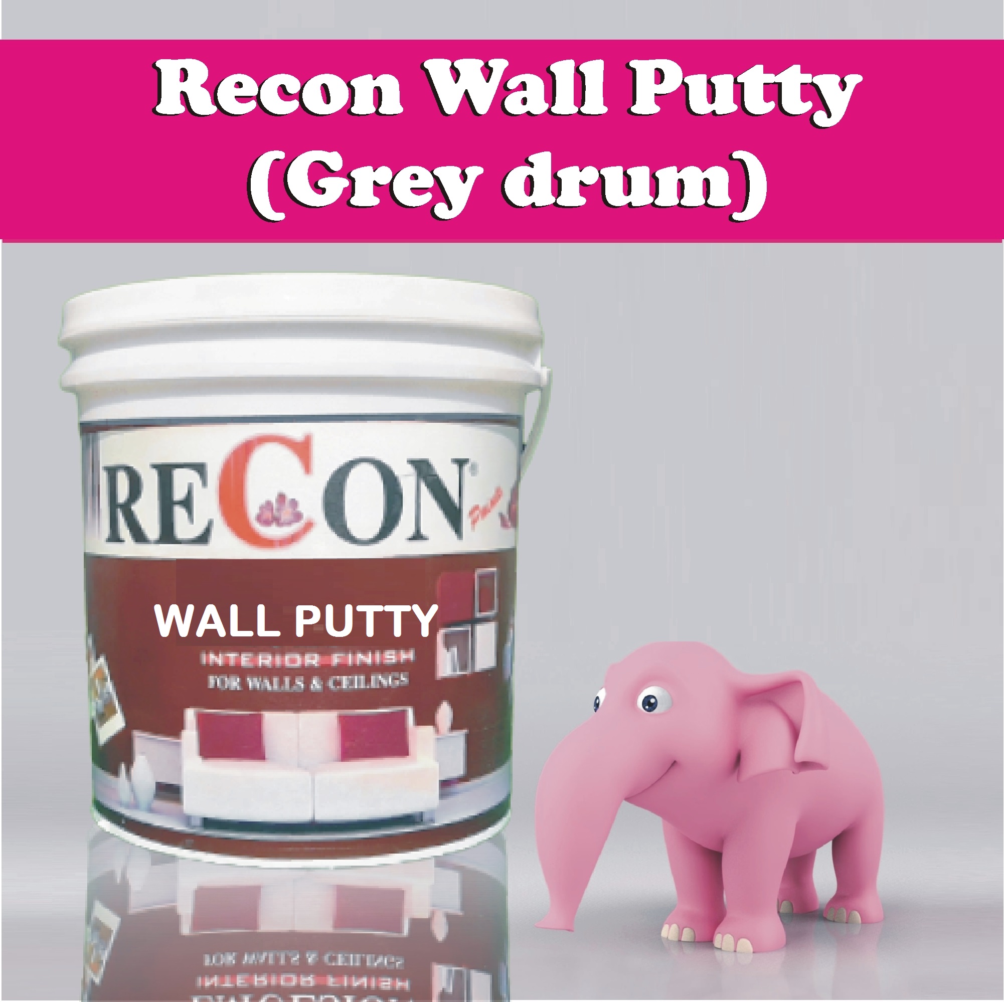 Recon Wall putty Grey Drum Painting and Decorating Paint for Interior walls | Daraz.pk
