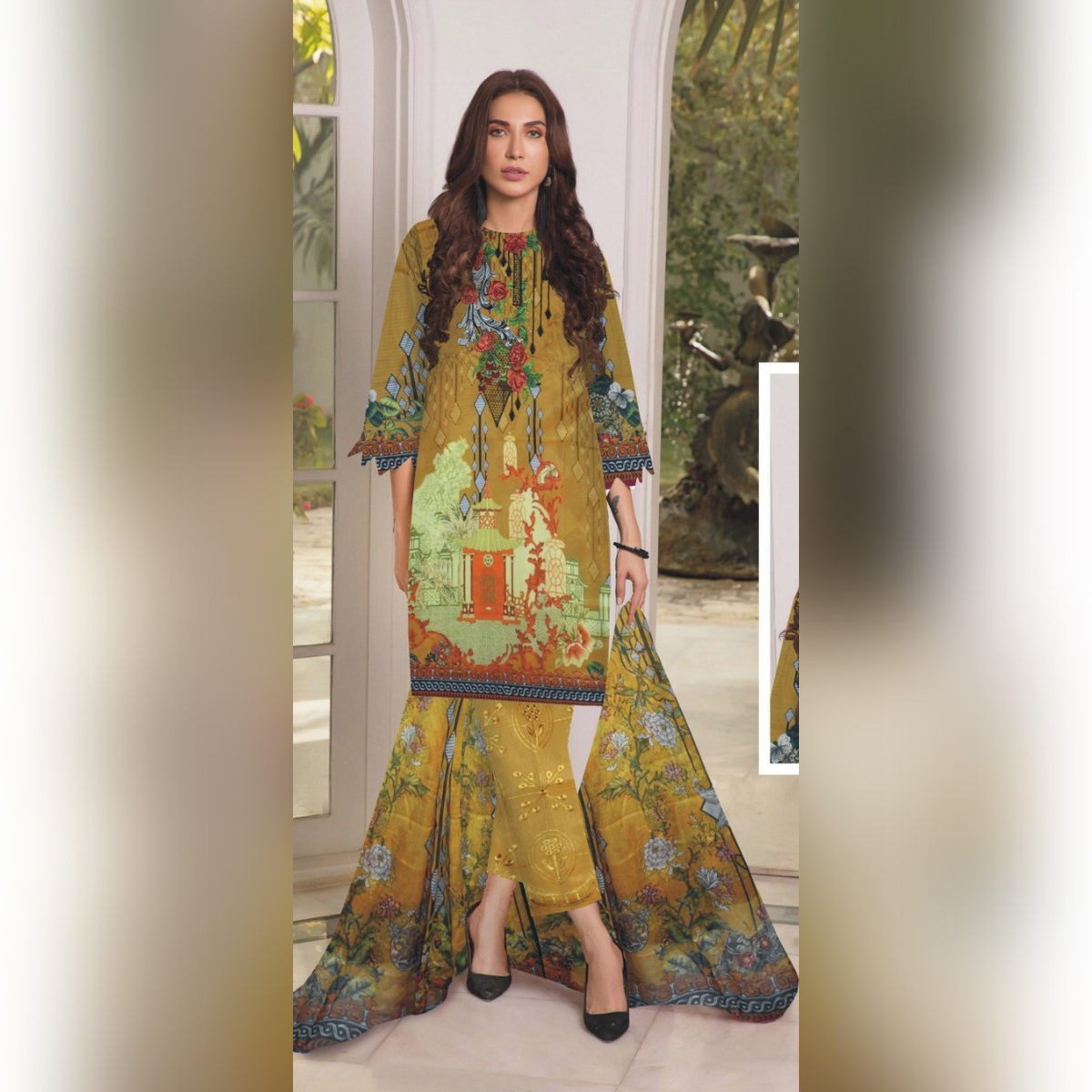 Lawn Plazo trouser suit | Daraz.pk