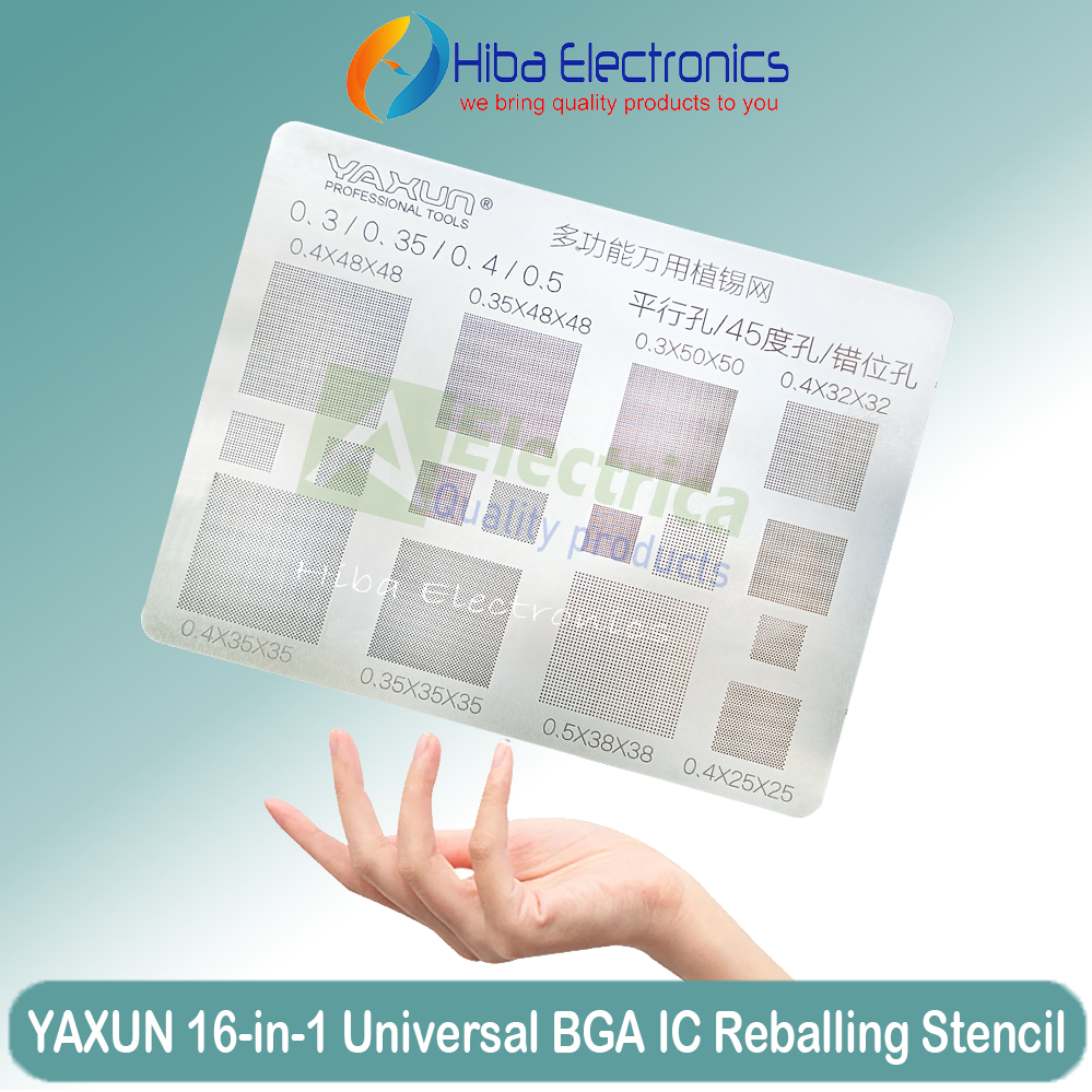 YAXUN Multi-Purpose BGA Stencil 0.3/0.35/0.4/0.5/Parallel/45 Degree ...