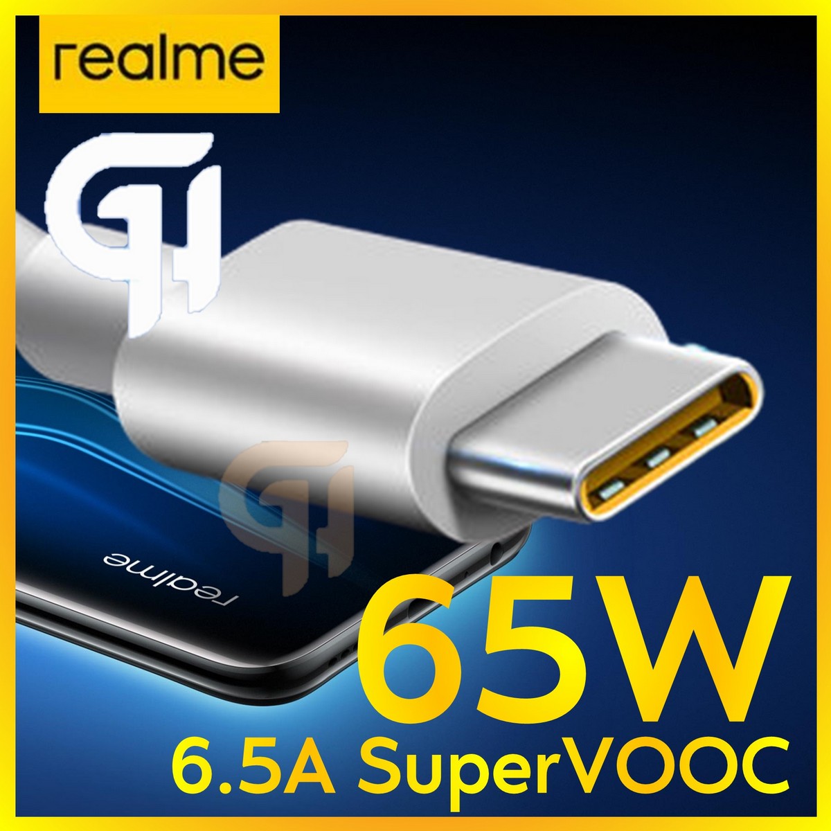 ORIGINAL REALME_ 5A SuperVOOC 65W Flash Cable Type C USB Rapid Cable ...
