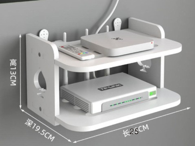 Punch-free living room TV wall set-top box rack router storage box wall ...