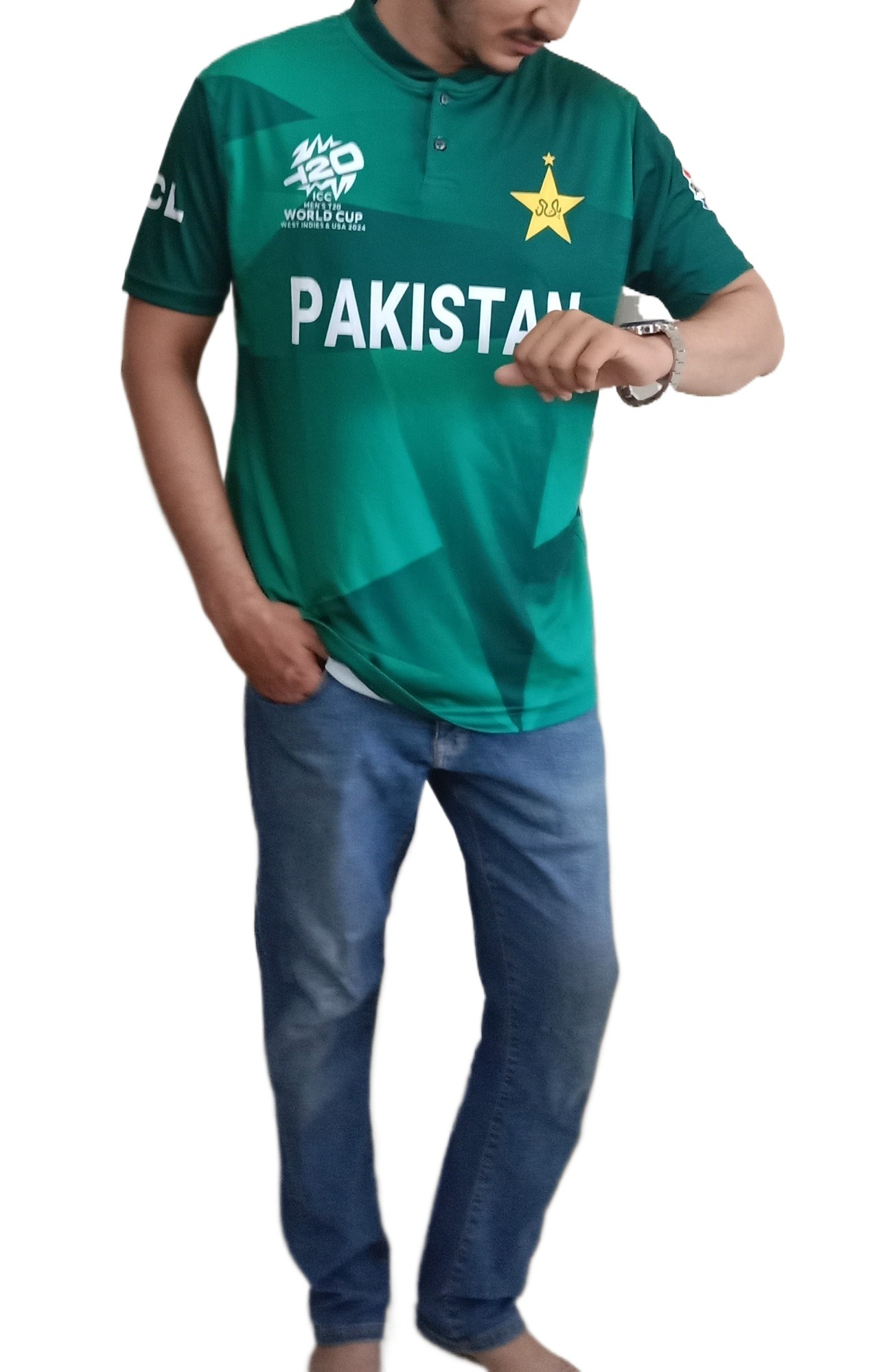 Pakistan Cricket T20 World Cup 2024 Matrix Jersey T-shirt | Daraz.pk