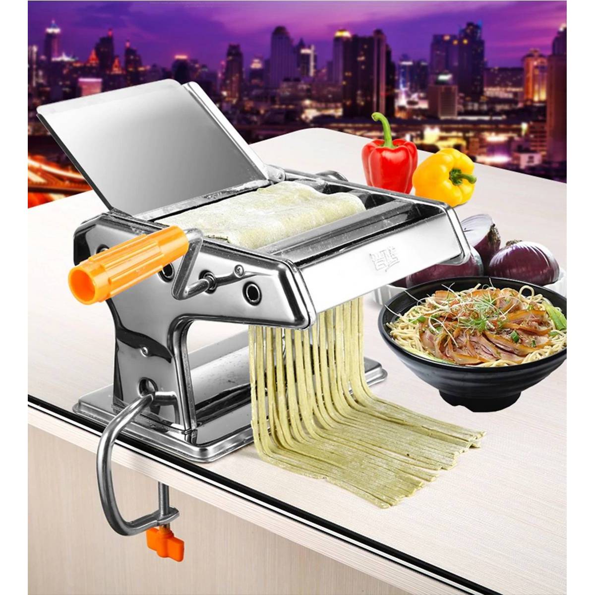 Noodles Samosa Maker Machine Heavy Duty Stainless Steel Blades Pasta ...