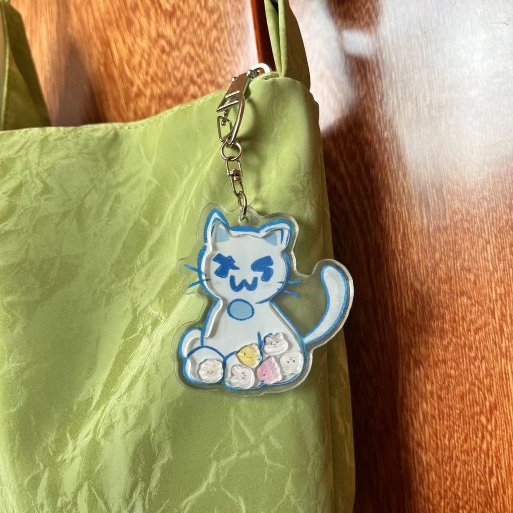 Kpop Idol TWS Shaker Keyring Cute Cartoon Acrylic Charm Long String ...