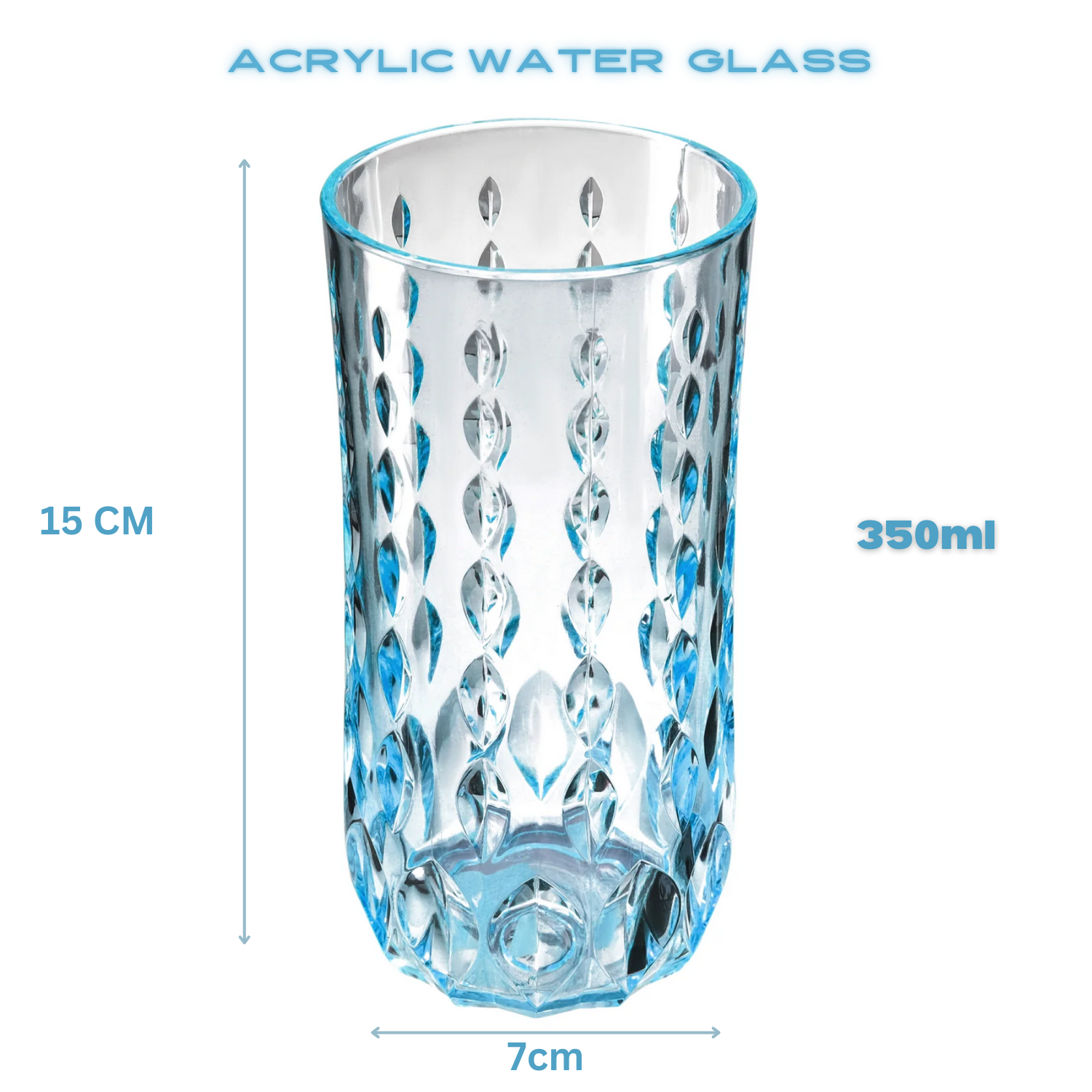 Acrylic Water Drop Cut Hb Glass 1Pc | Daraz.pk