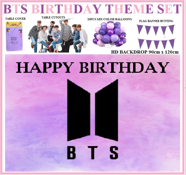 BTS birthday decorations / bts birthday theme / bts birthday balloons ...