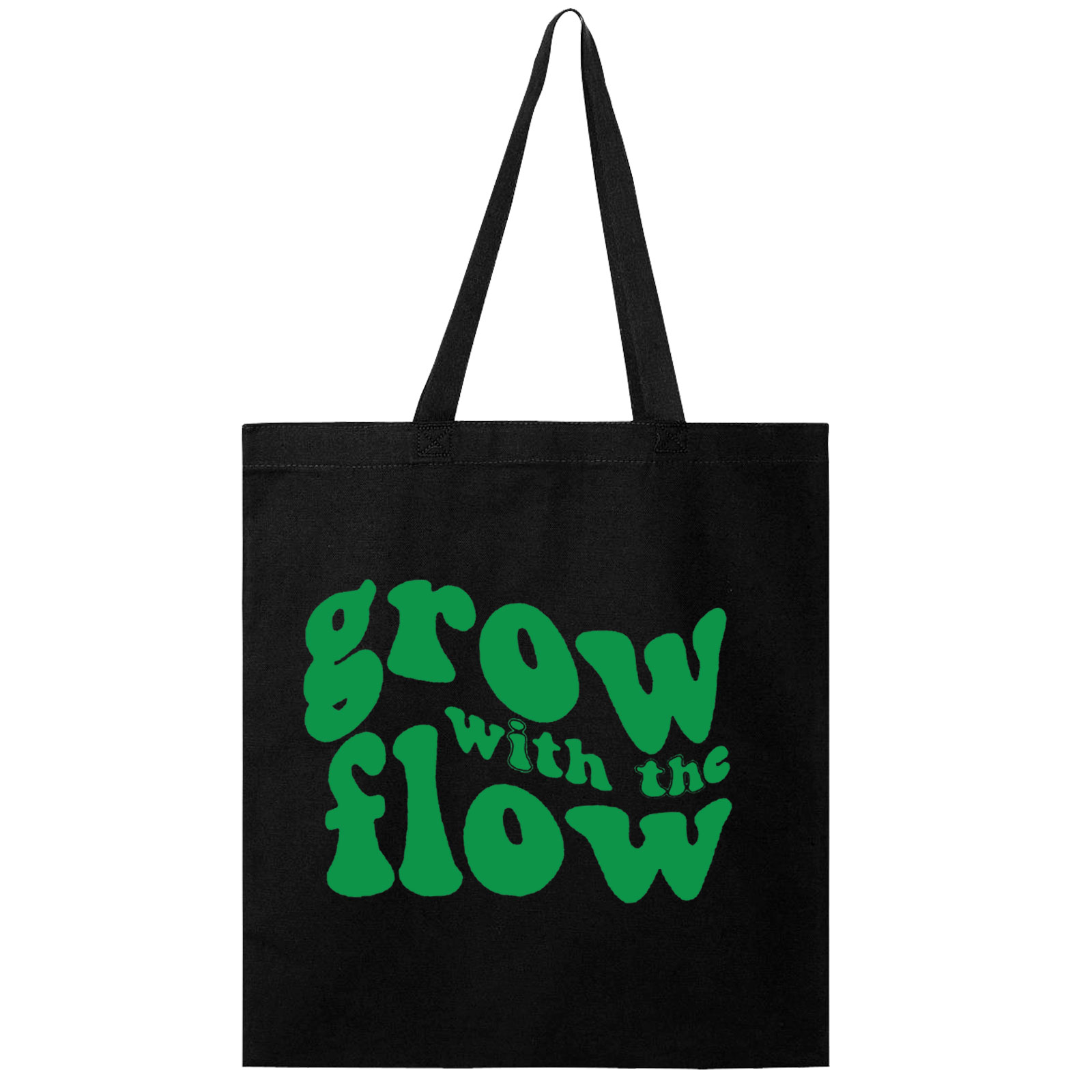 Vagile Grow with the Flow Slogan SUPER HEAVY WEIGHT SHOULDER TOTE ...