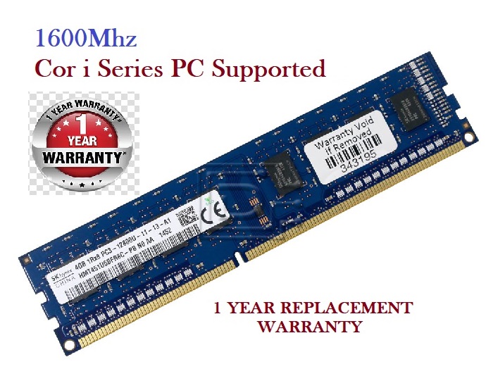 4 GB DDR 3 RAM FOR DESKTOP PC MIX BRANDS SYSTEM PULLED BRANDED WITH 1 YEAR REPLACEMENT WARRANTY ...