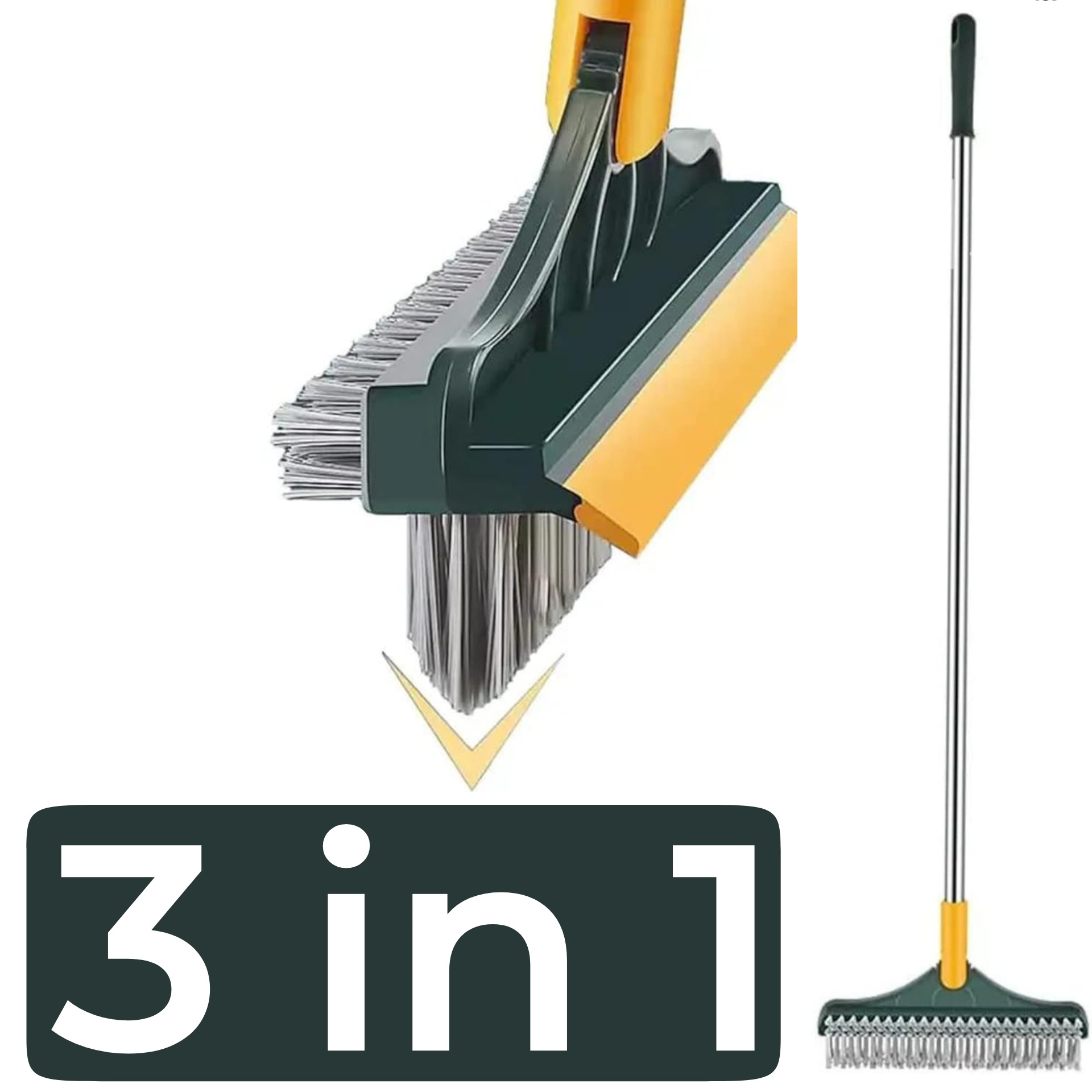 SHERICE 3 in 1 Cleaning Brush with Wiper | Double Sided Scrubber Brush ...