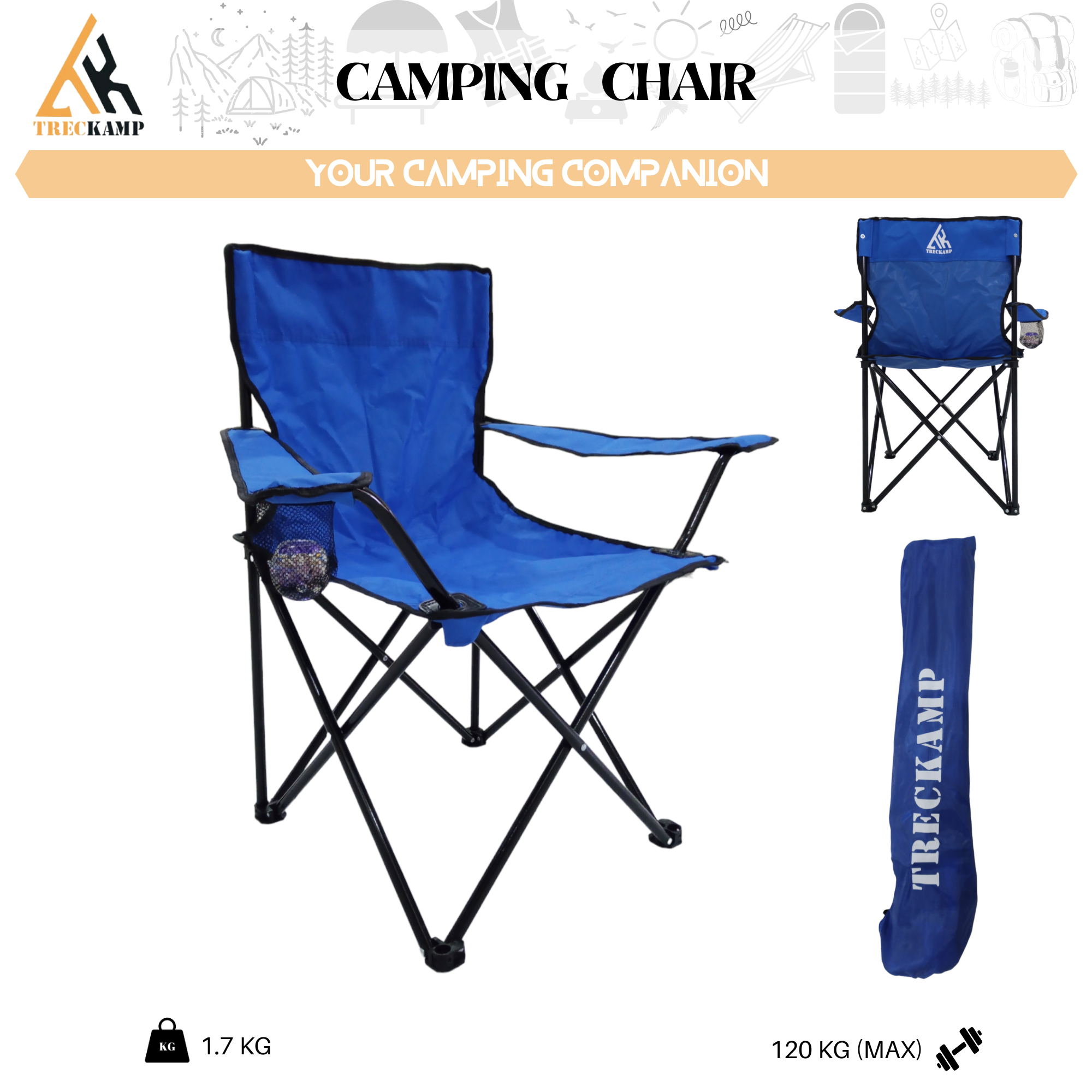 Treckamp Foldable Camping Chair | Daraz.pk