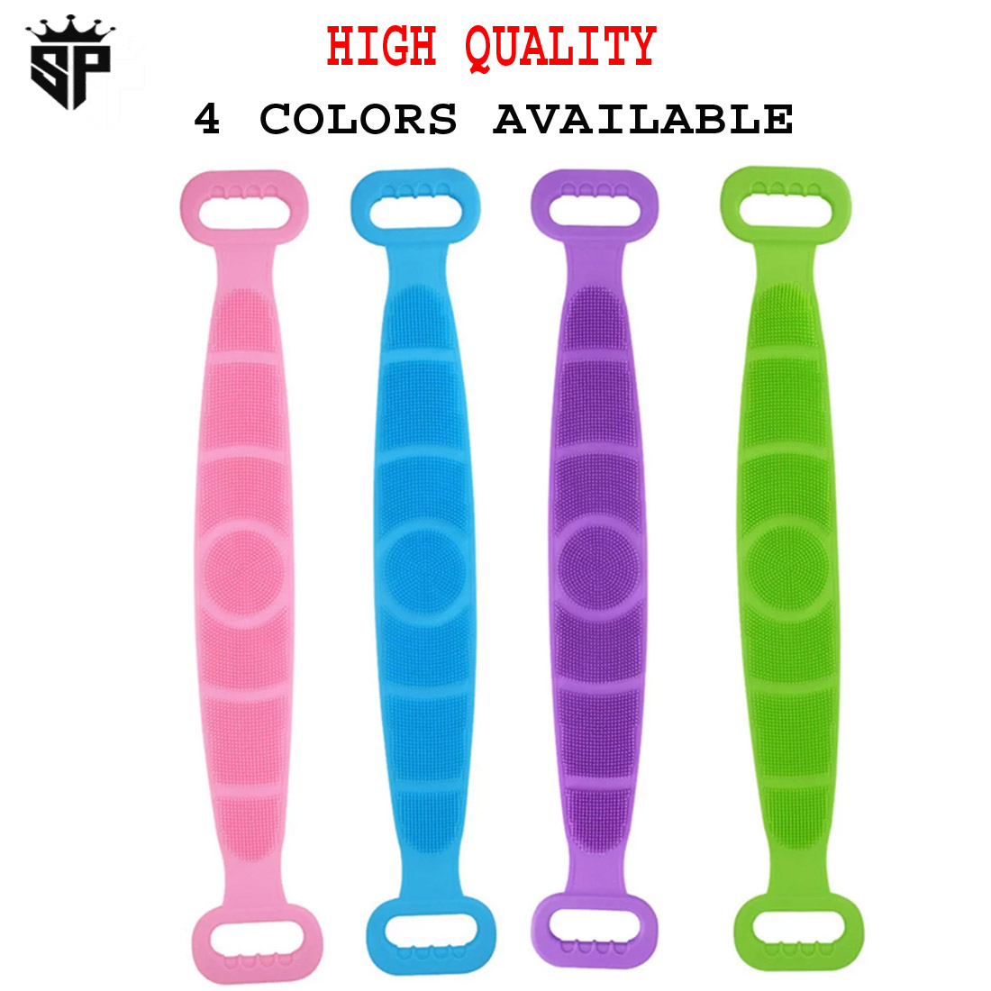 SP High Quality Back Cleaning Shower Strap, Silicone Back Scrubber Soft ...