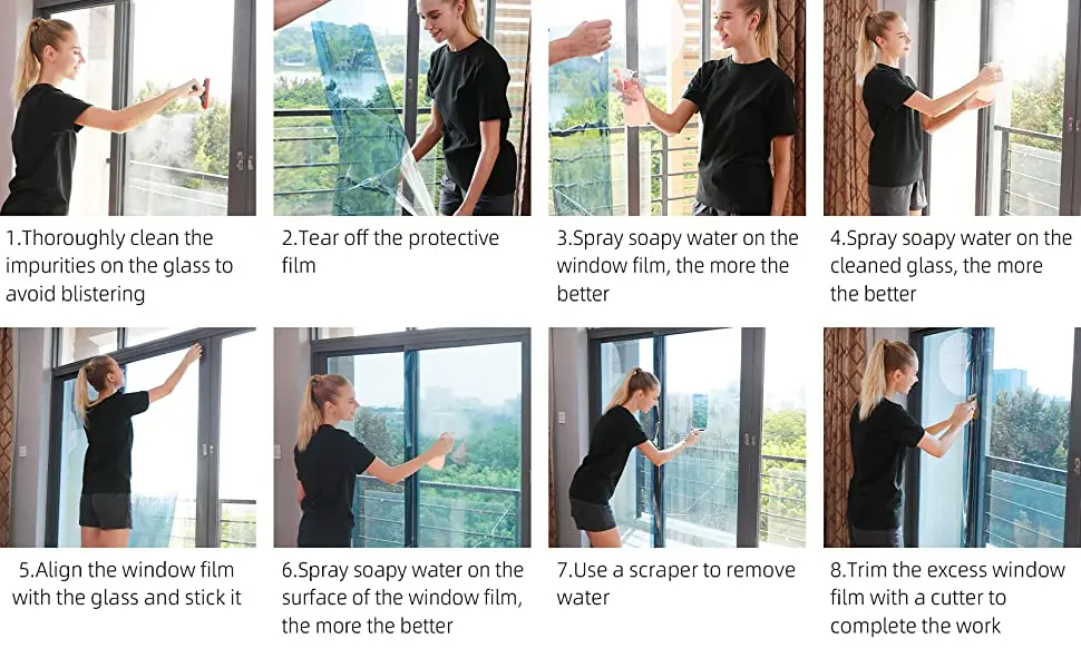 Window Solar Insulation Heat Resistant Sheet Anti-glare Blackout Glass ...