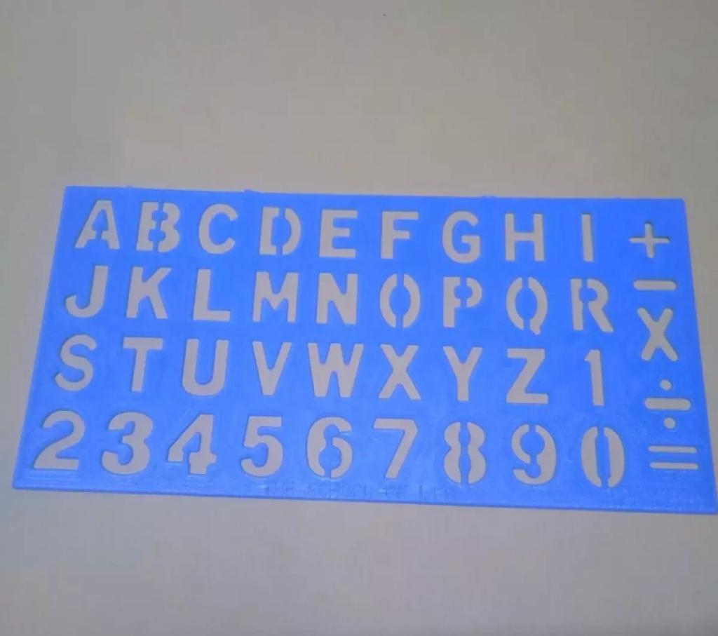 Large Alphabet Stencils – Letter Height 1inch Letters and Numbers ...