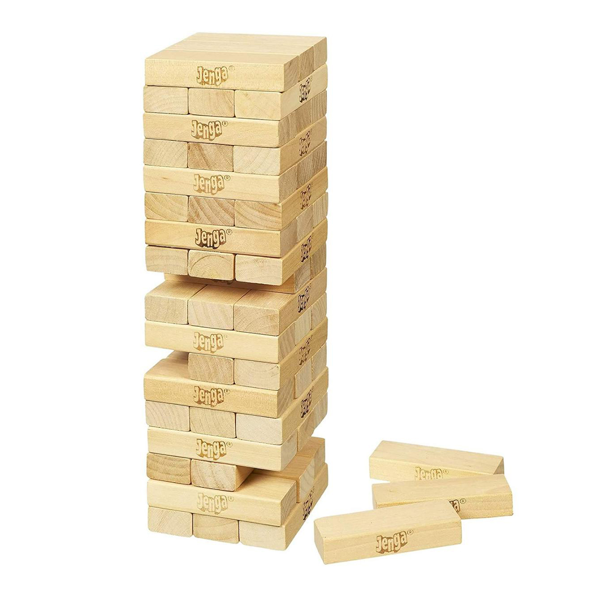 JENGA Classic Jenga Wooden Stacking Tower Board Game for Kids & Adults ...