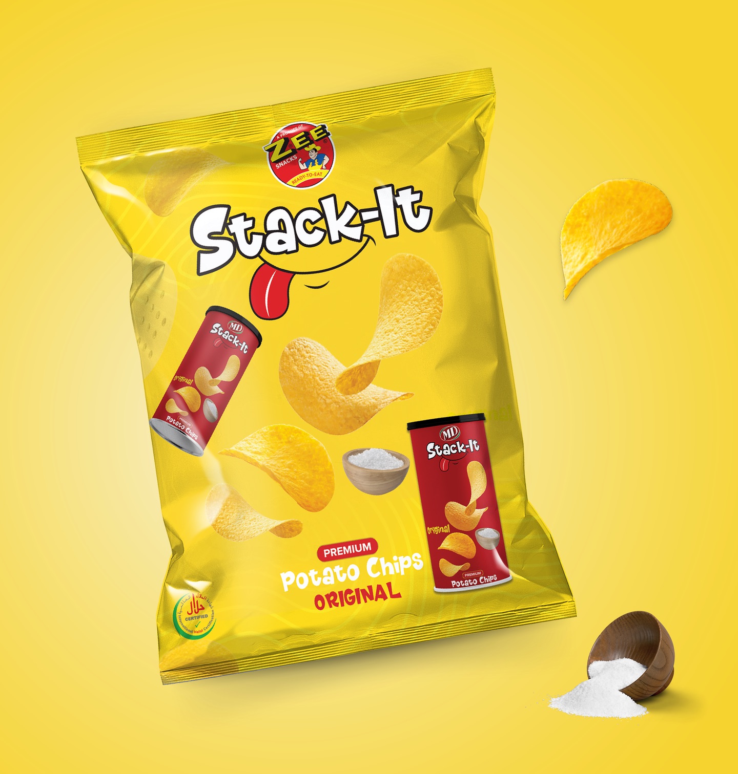Stack-it Potato Chips Original | ZEE SNACKS #Pringles #lays | Daraz.pk