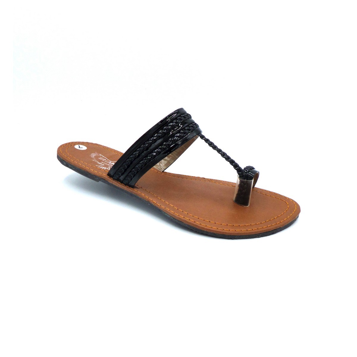 Shaheen Black Kolapuri Chappal for women And Girls KPBL111 | Daraz.pk