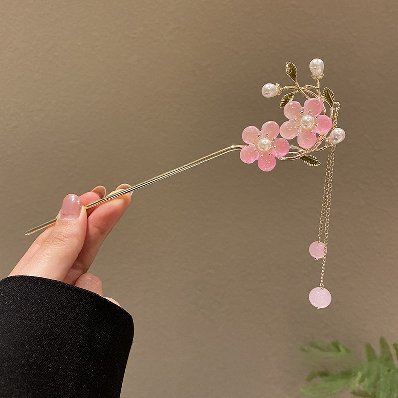 Classic Chinese Hair Stick Pins For Women Butterfly Flower Hair ...