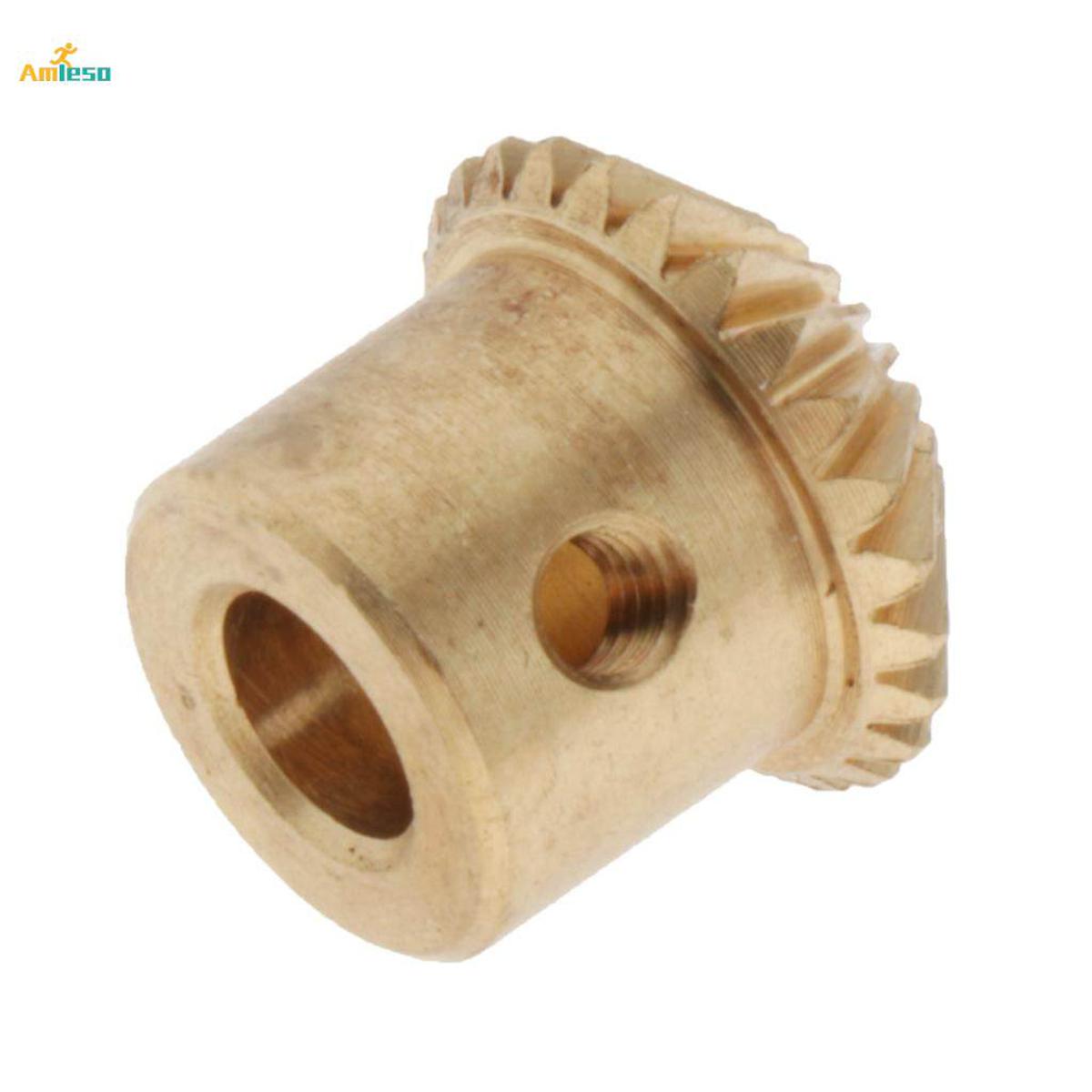 0.5 Modulus Brass Bevel Gear 25 Tooth 3 to 5mm Diameter Hole 5mm Hole ...