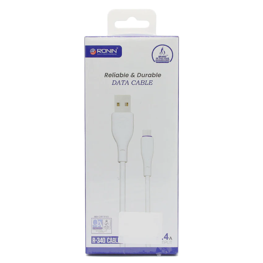 Ronin R340 Type C Cable Fast Charging Micro Charging Cable High-Speed Data Cable - White ...