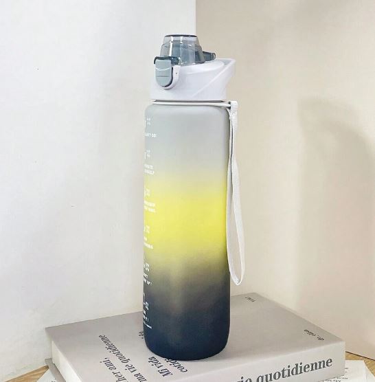 High Quality Gradient Water Bottles 1000ml Protable Plastic Bottles ...