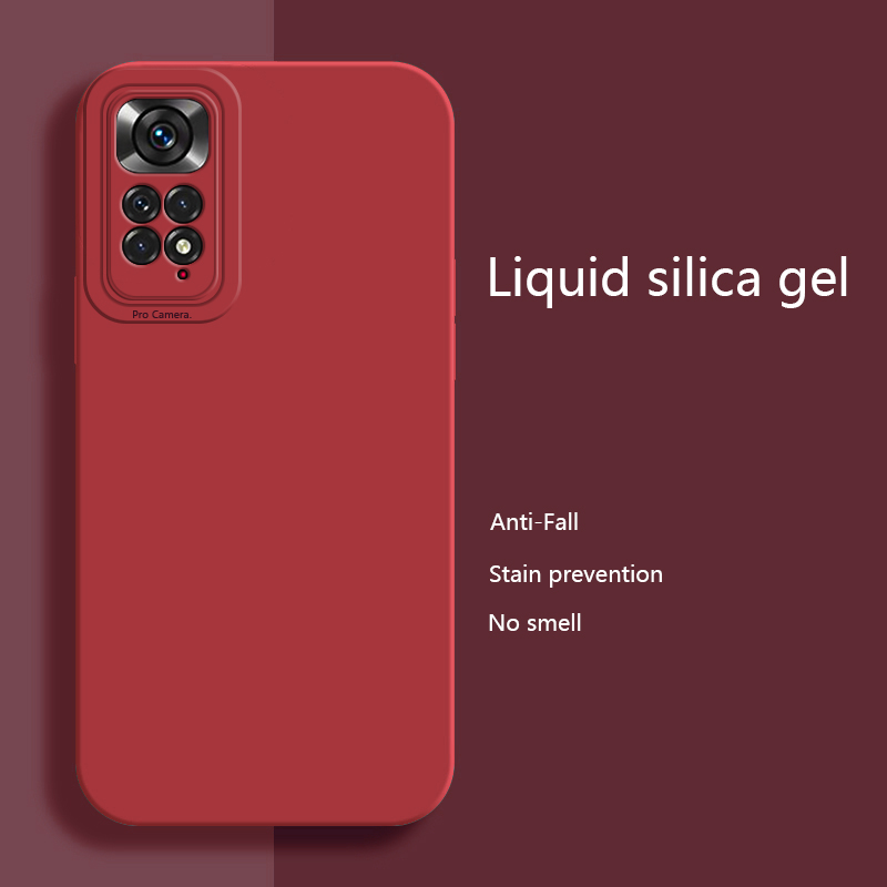 Olige Case For Redmi Note 11 11s Liquid Silicone Matte Shockproof Lens Protector Soft Phone Case ...