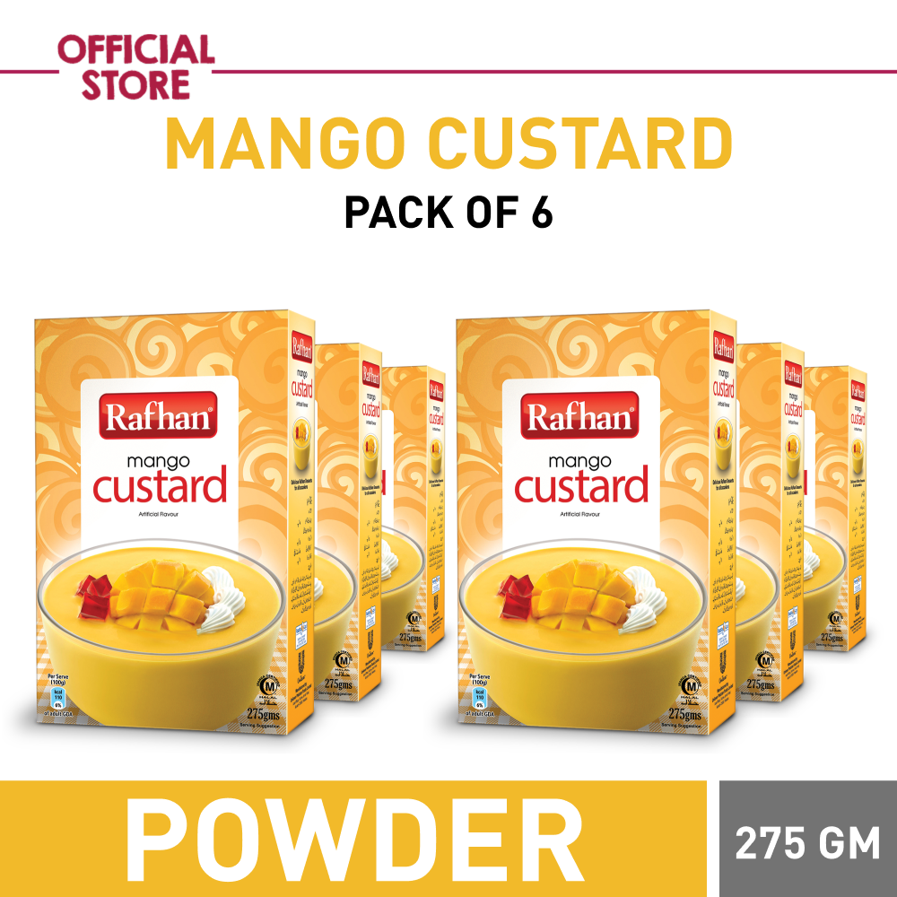 Rs.60 off on Pack of 6 of Rafhan Dessert Mango Custard - 275G | Daraz.pk