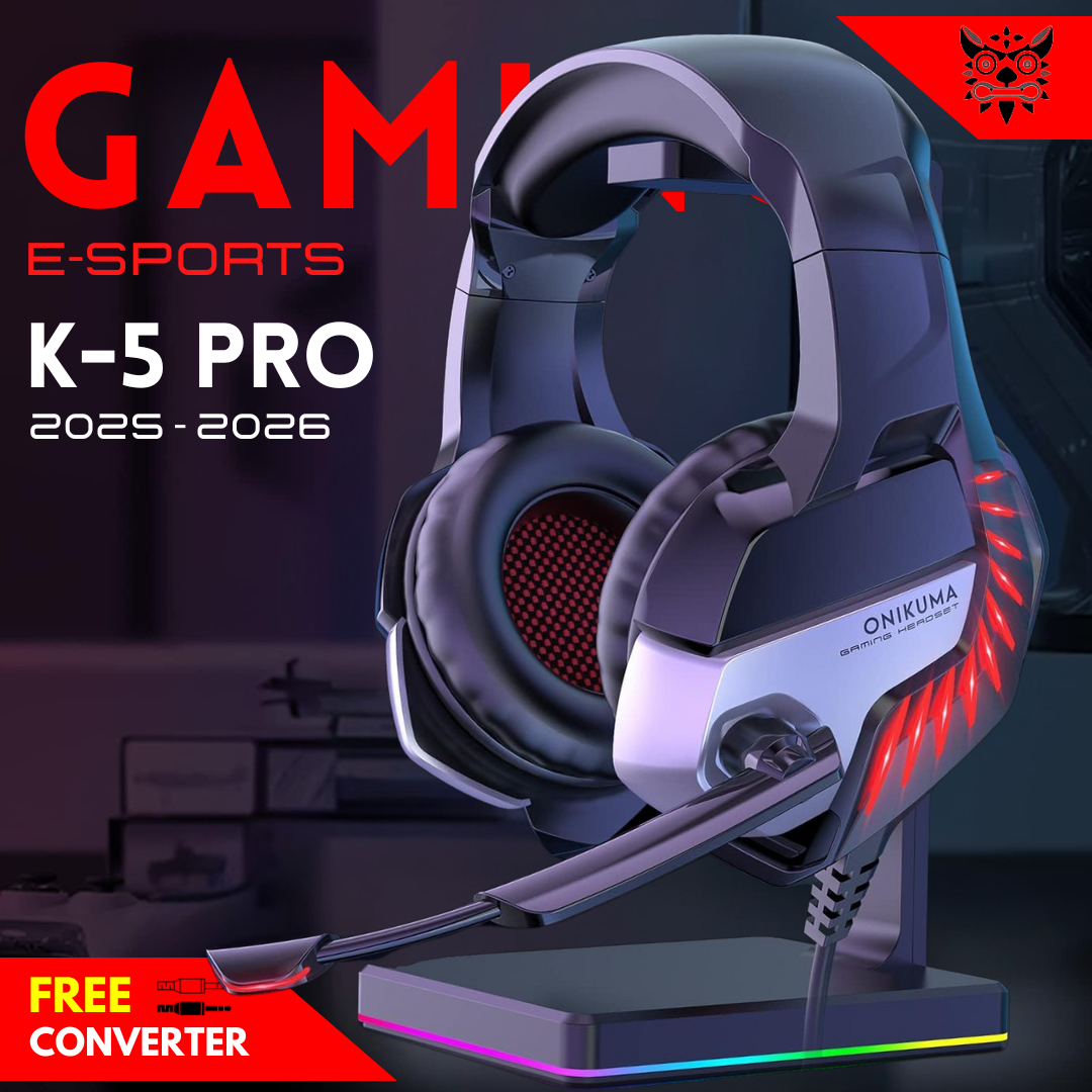 Gaming Headphone - Noise Canceling, Surround Stereo Sound, Led Light Wired Over Ear Headphones ...