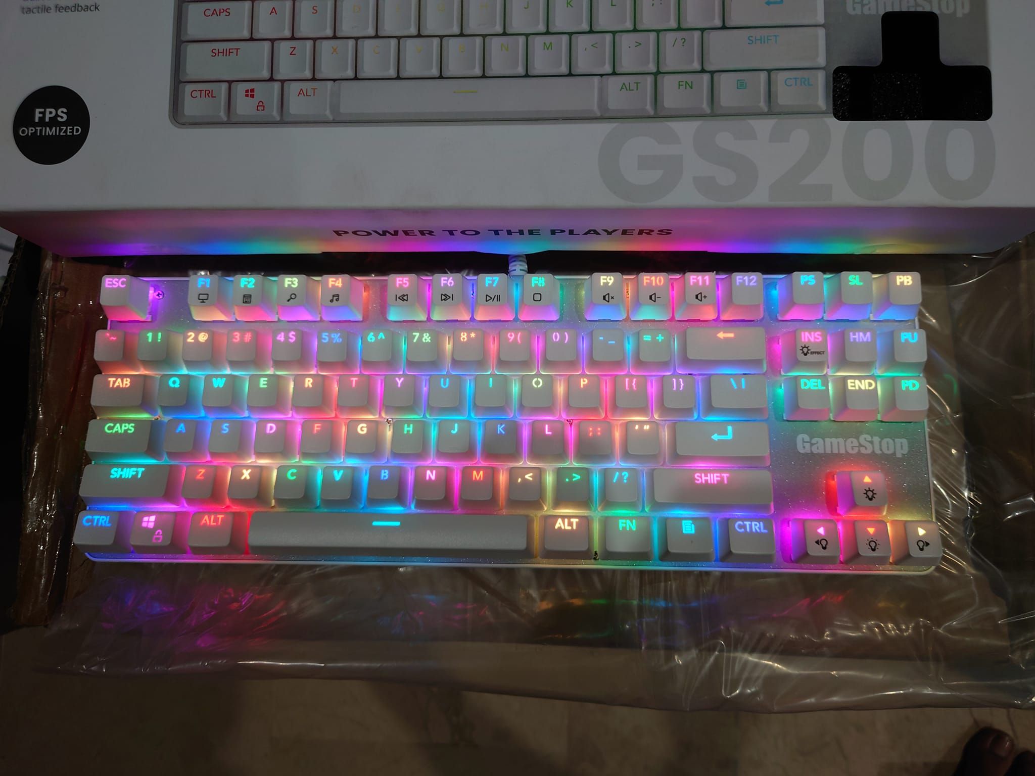 GameStop GS200 FPS Sniper ARGB Mechanical Gaming Keyboard - White and ...