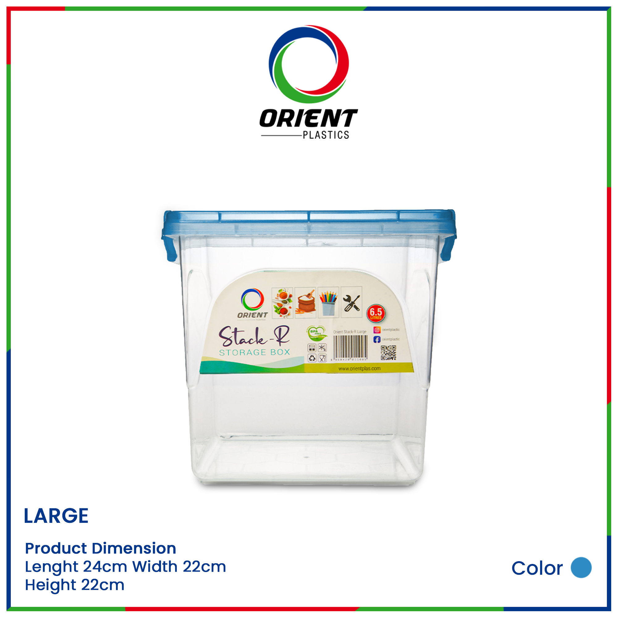 Orient Plastic Stack-R Storage Box | Large Durable Organizer for ...