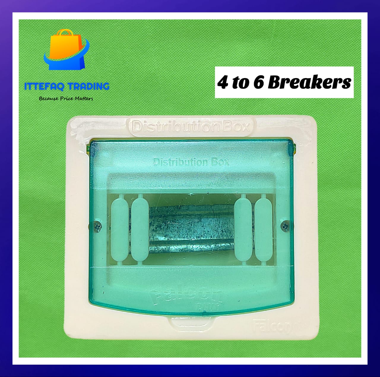 Electrical Distribution Box 6 Ways Circuit Breaker Box Wall Mounted ...