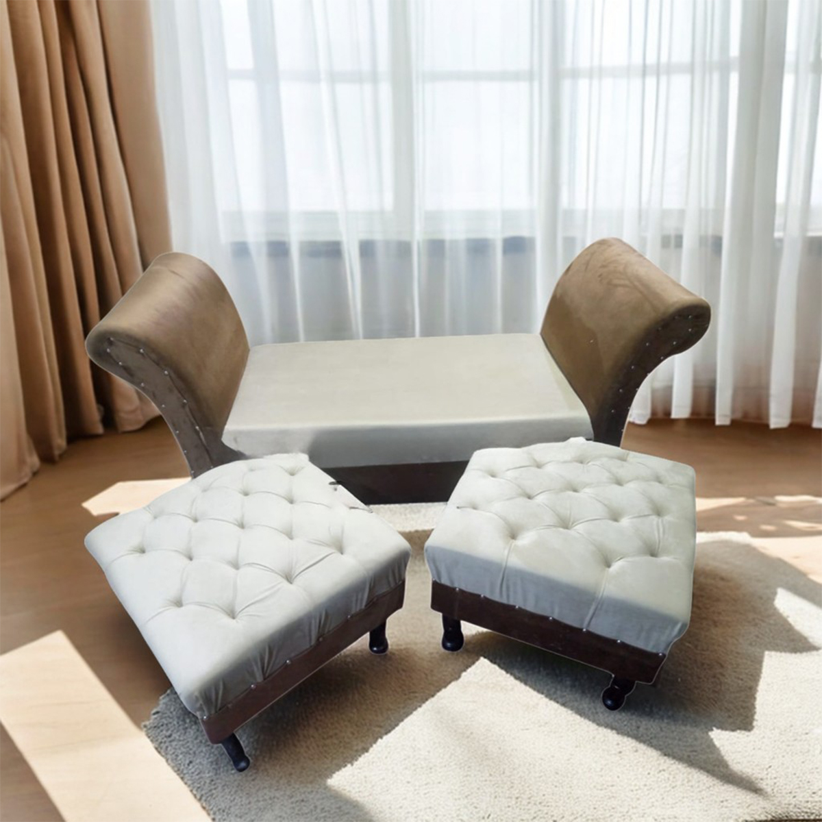 4 Seater Sethi Set Sofa important Malai velvet 5 years guarantee Sale ...