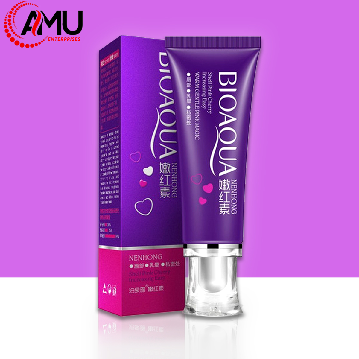 Bioaqua Warm Gentle Pink Magic Cream Tint for Lips Cheeks Underarms ...