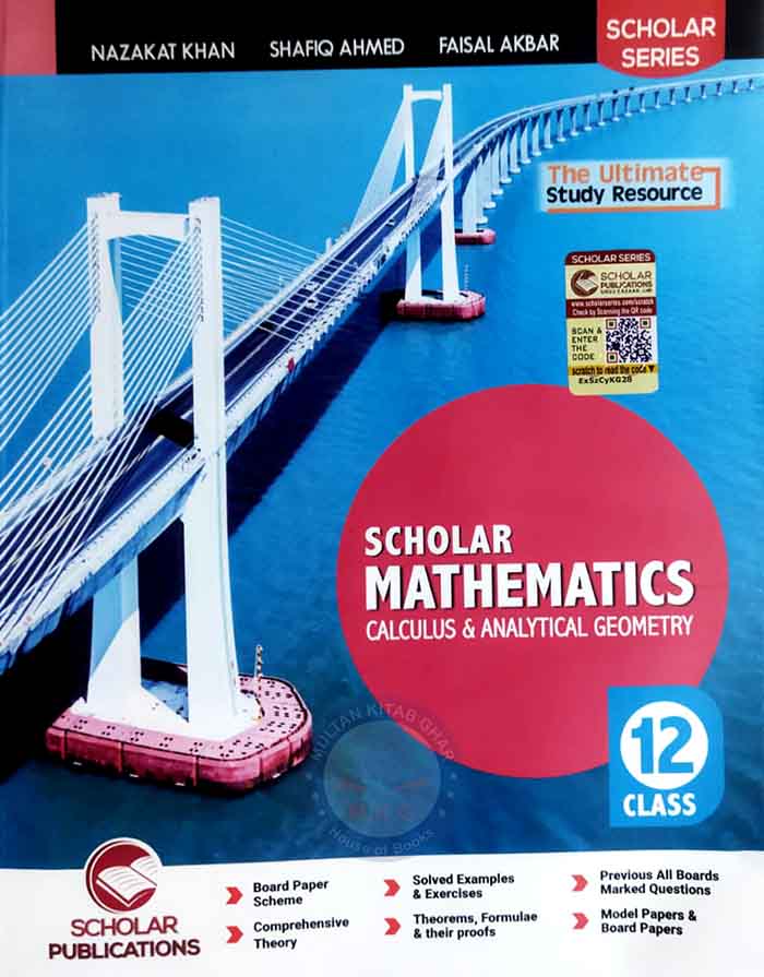 Scholar Mathematics calculus and Analytic Geometry for class 12 | Daraz.pk